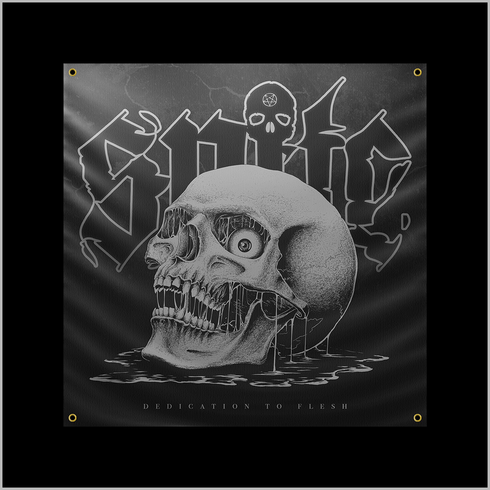Dedication to Flesh Wall Flag – Spite Merch